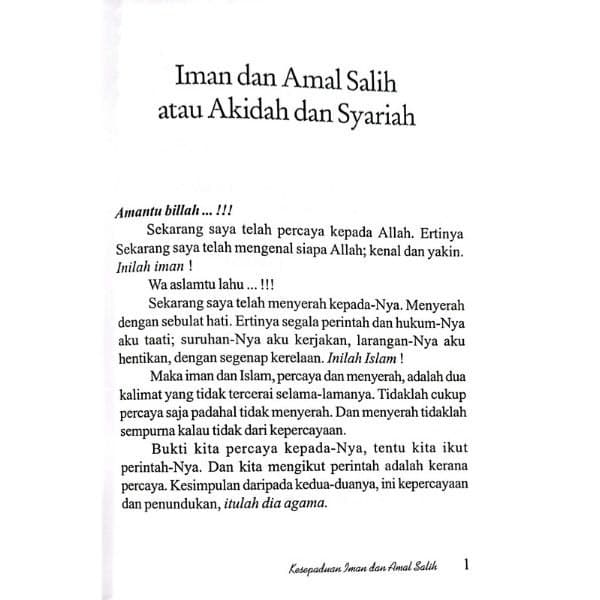 Kesepaduan Iman & Amal Salih – MalMega